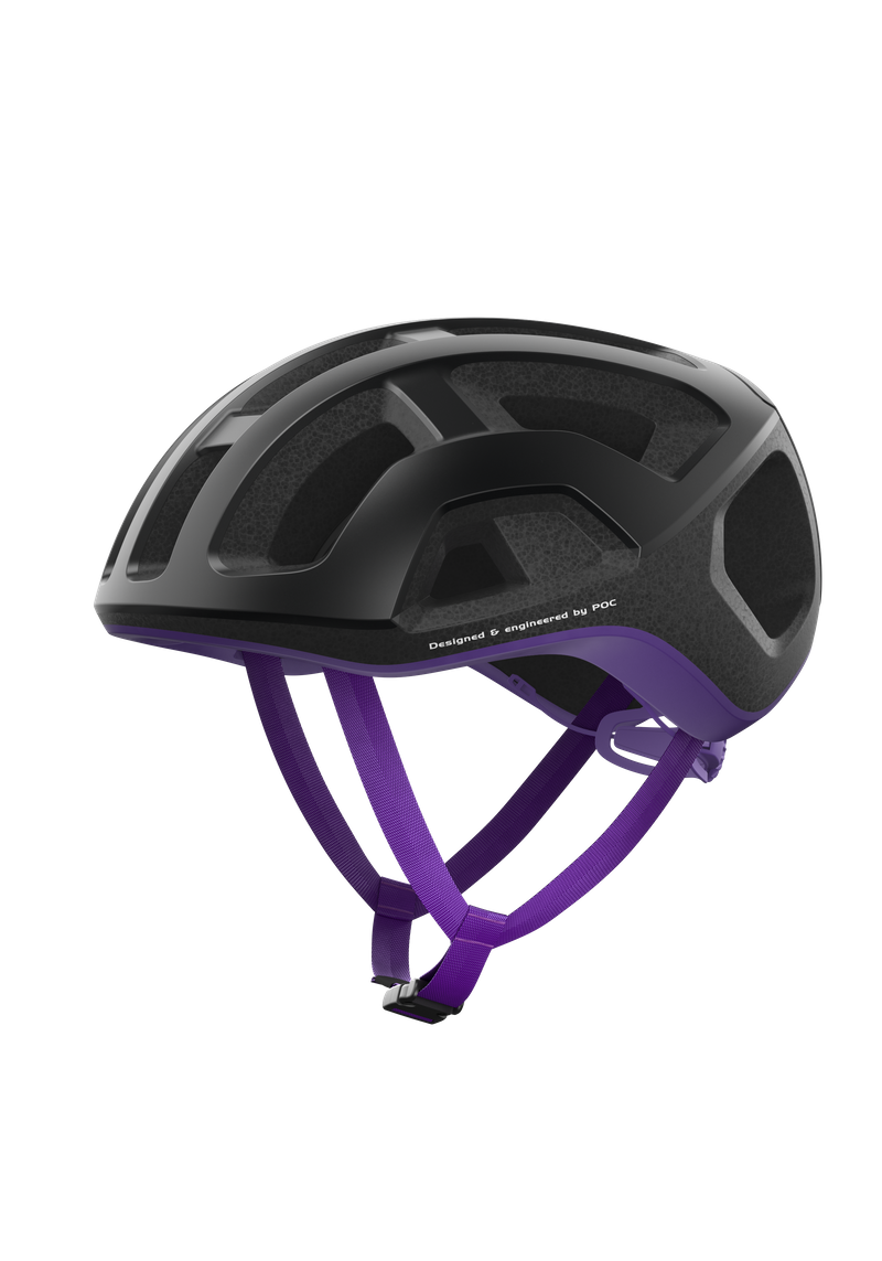 Ventral Lite Cycling Helmet in Uranium Black/Sapphire Purple Matt | POC ...